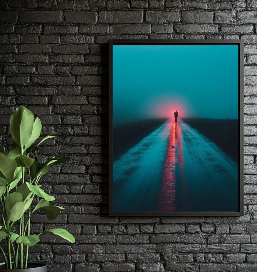 Ambient Immersion Liminal Spaces Neon Digital Wall Art - Etsy
