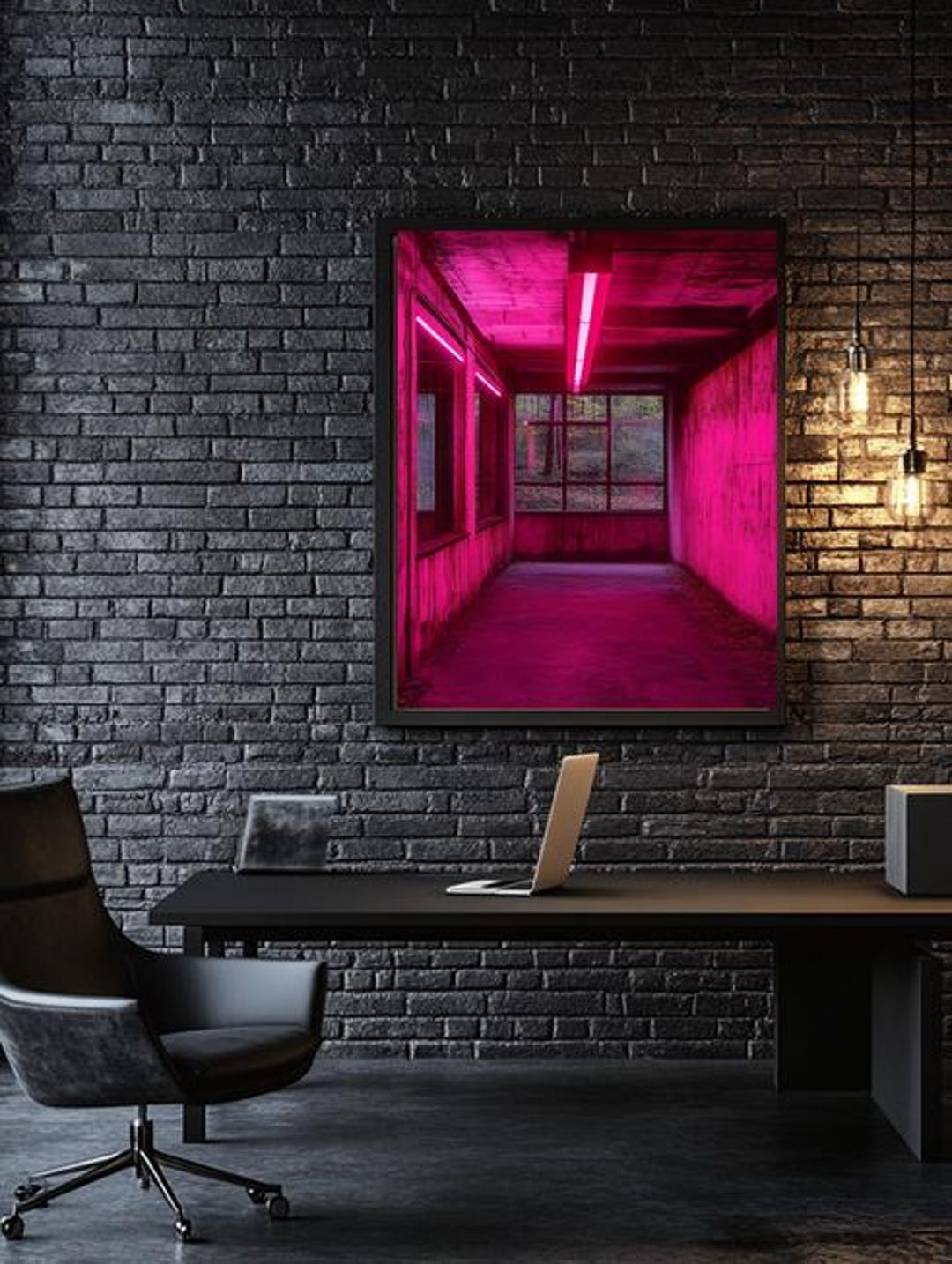 Liminal Spaces Neon Noir Street Photography Wall Art Poster - Etsy