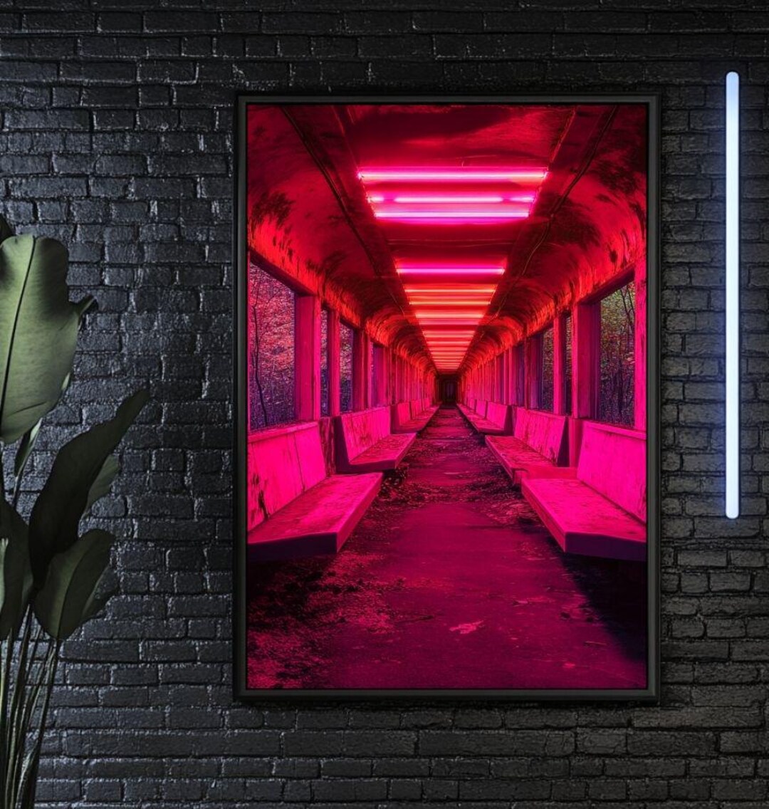 Liminal Spaces Poster Art Neon Noir Street Photography - Etsy