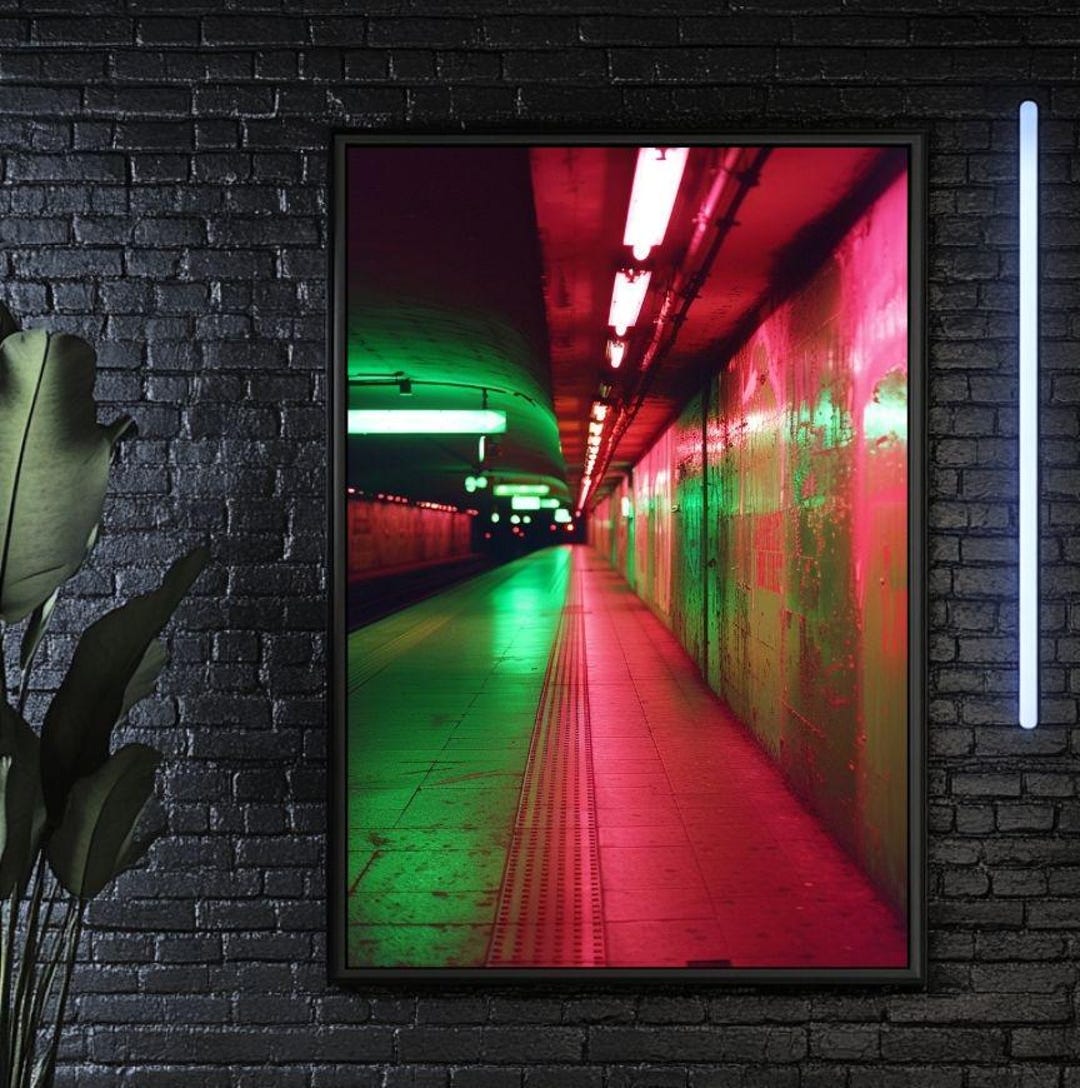 Liminal Spaces Poster Art Neon Noir Street Photography - Etsy