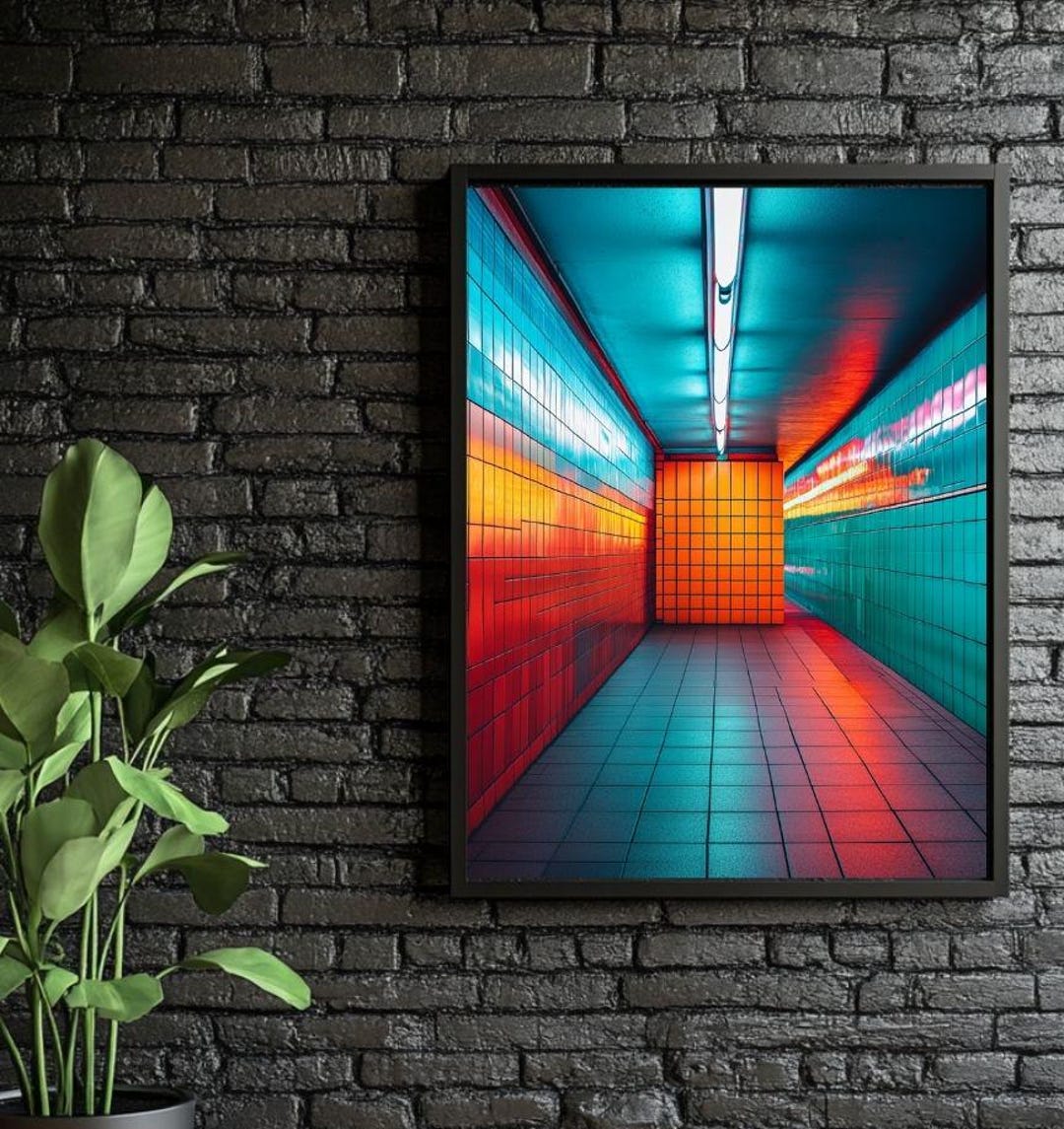Ambient Immersion Liminal Spaces Neon Digital Wall Art - Etsy