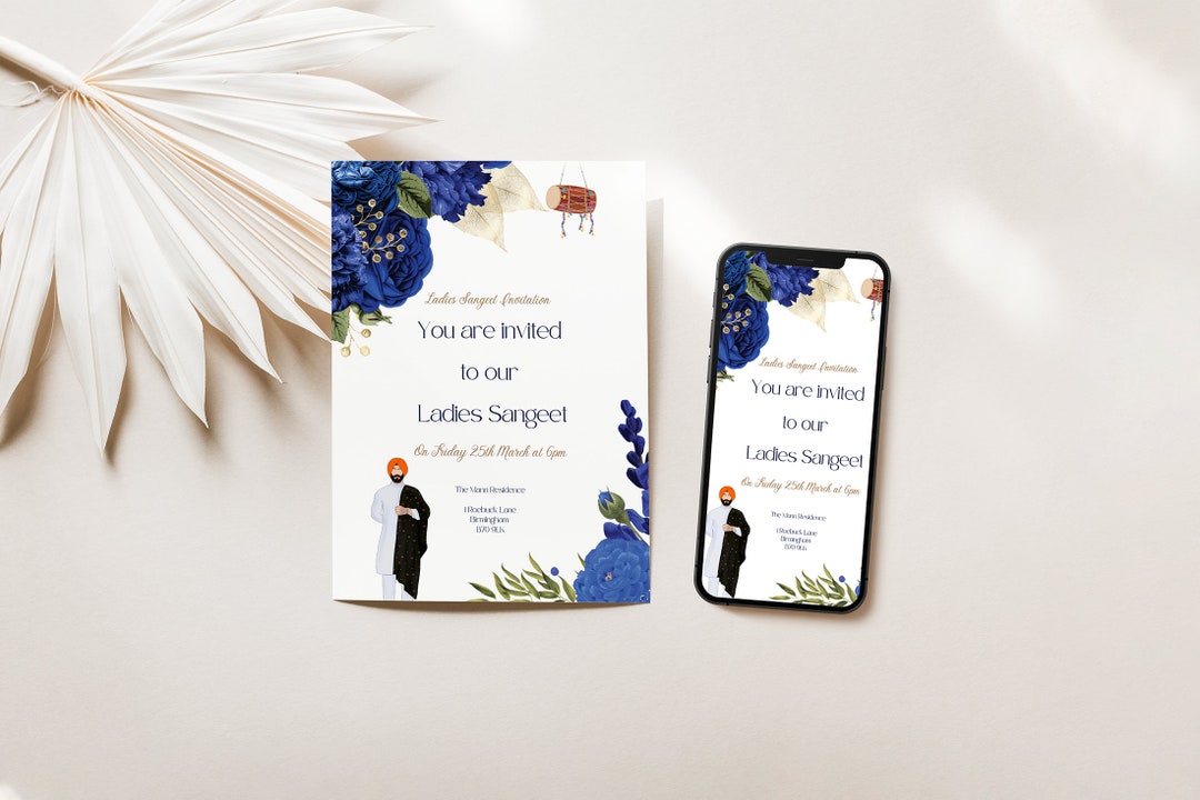 Digital Invite Choora Ceremony Jago Party - Etsy