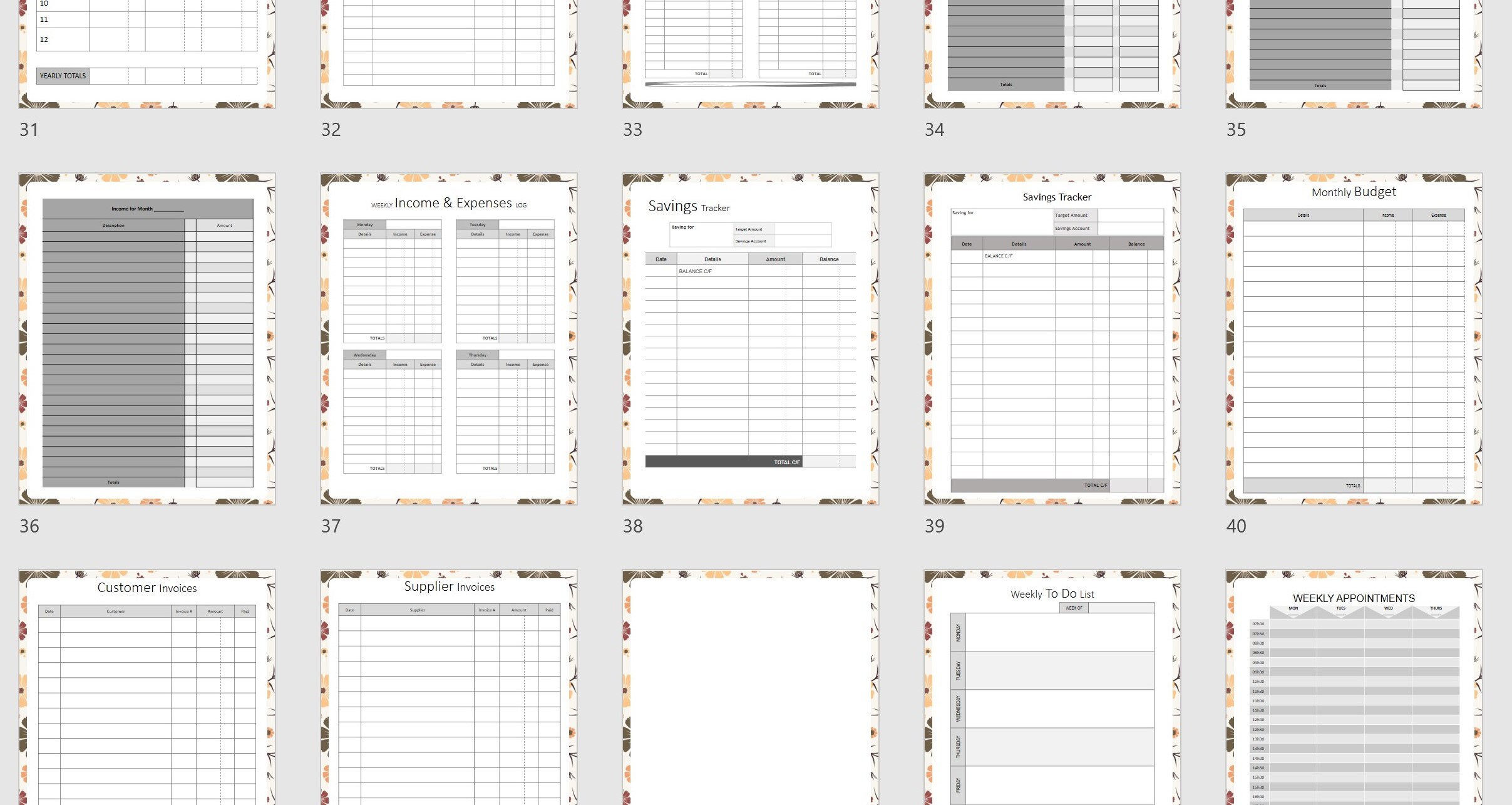 Printable Business Templates - Etsy