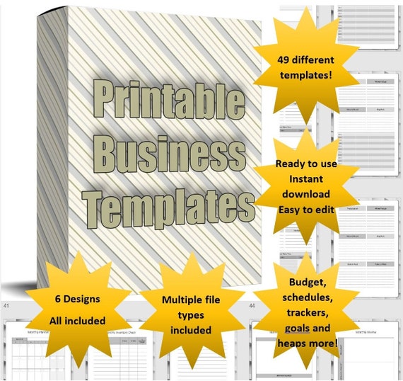 Printable Business Templates | Etsy
