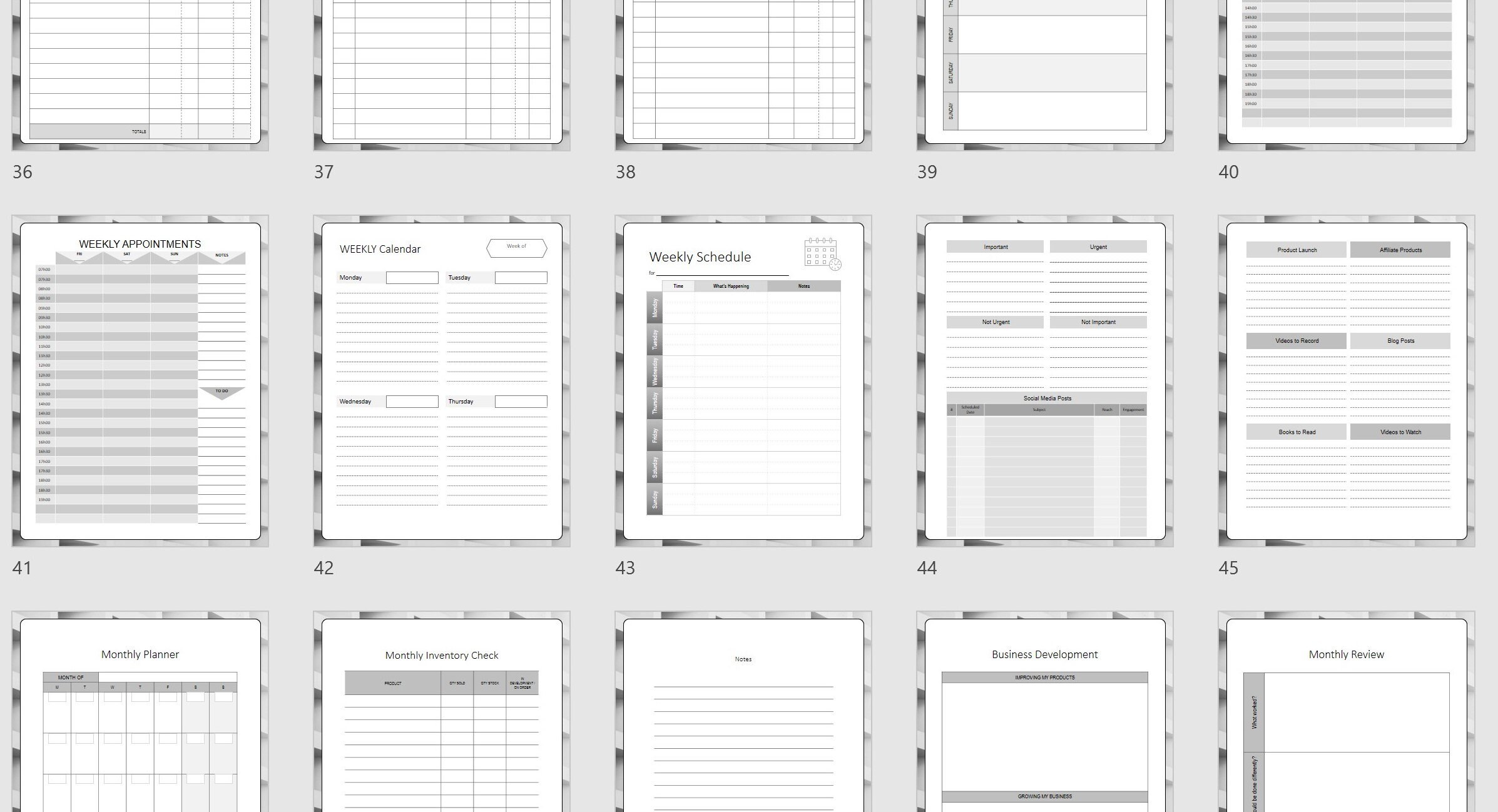 Printable Business Templates - Etsy