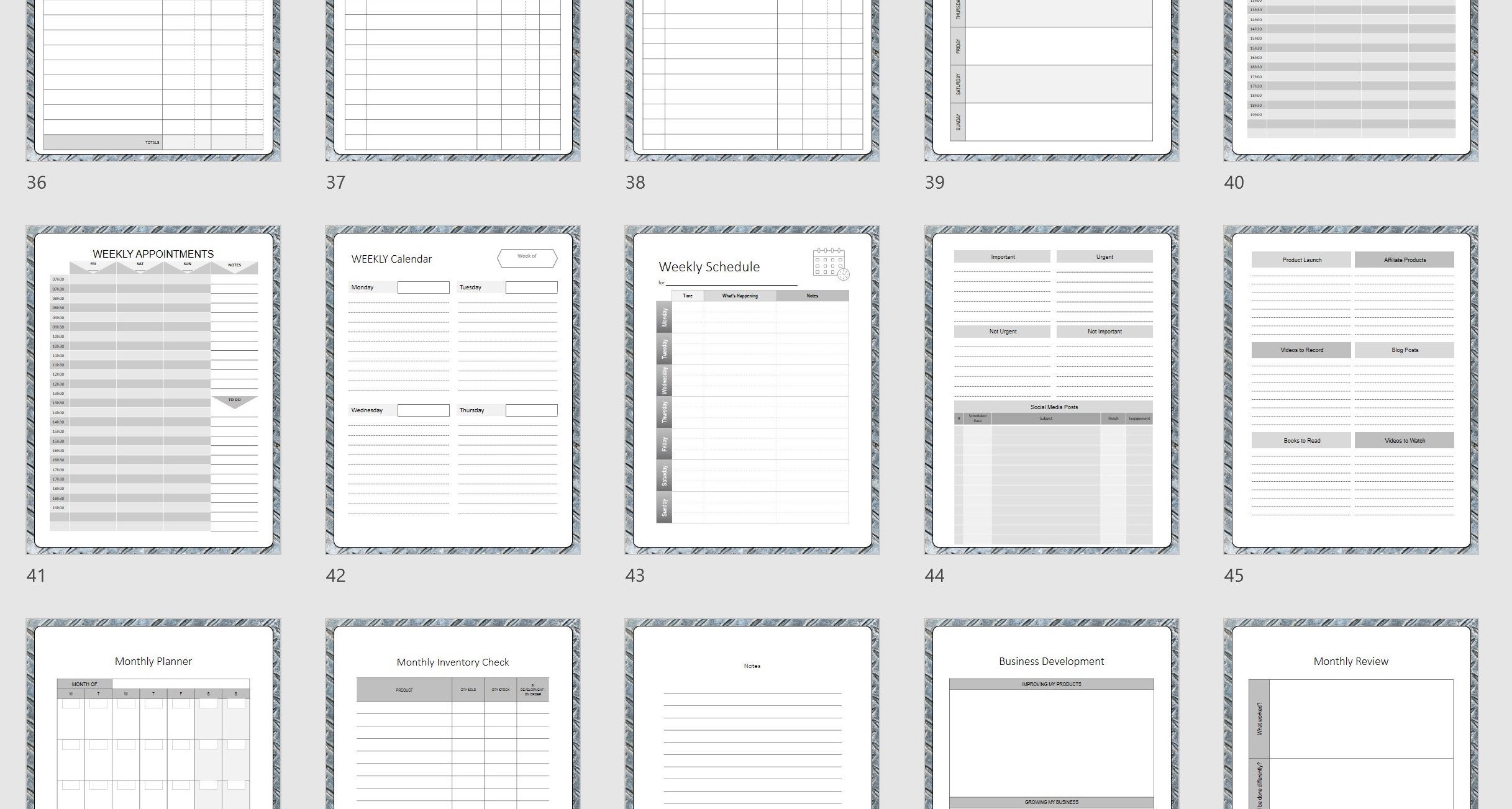 Printable Business Templates - Etsy