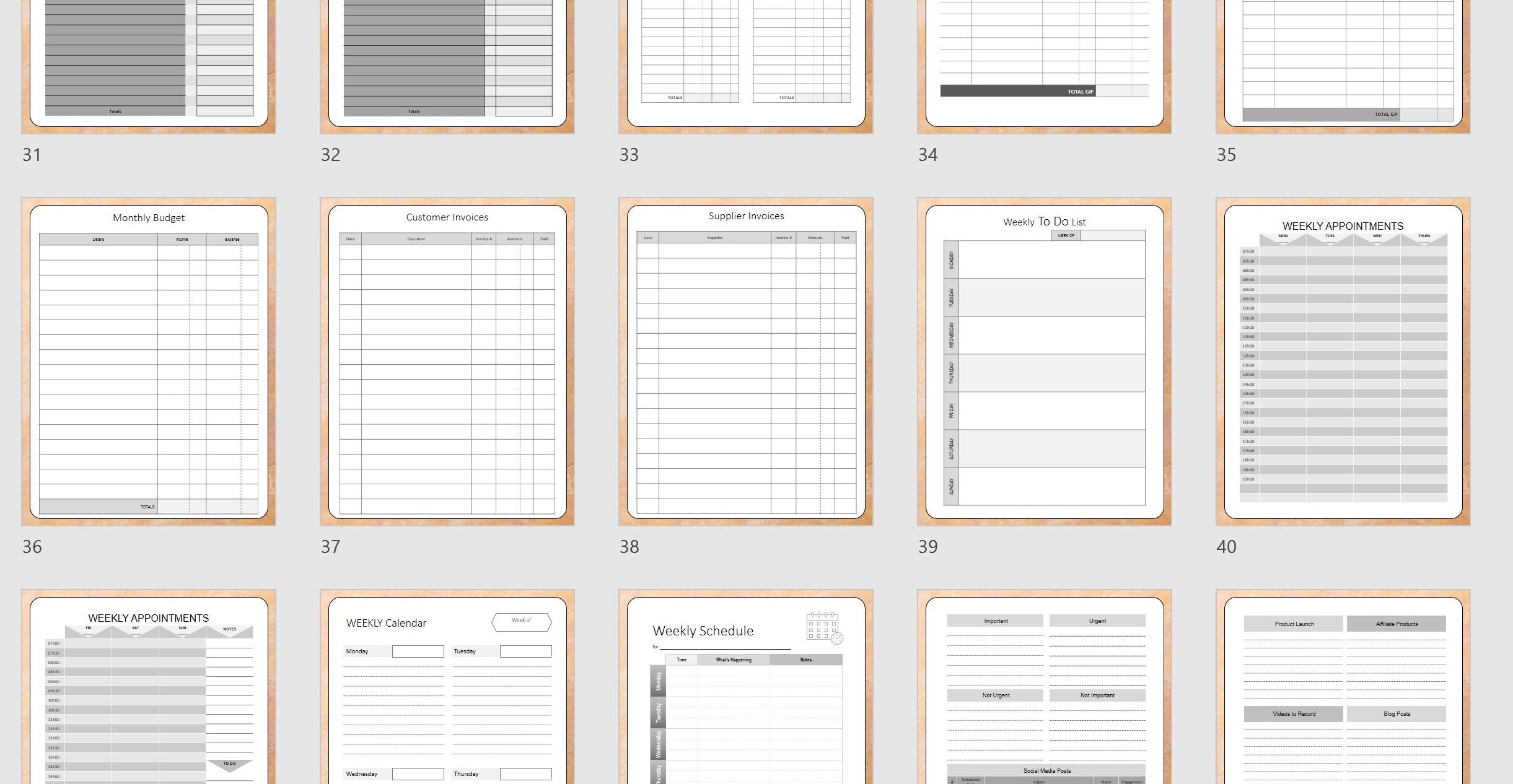 Printable Business Templates - Etsy
