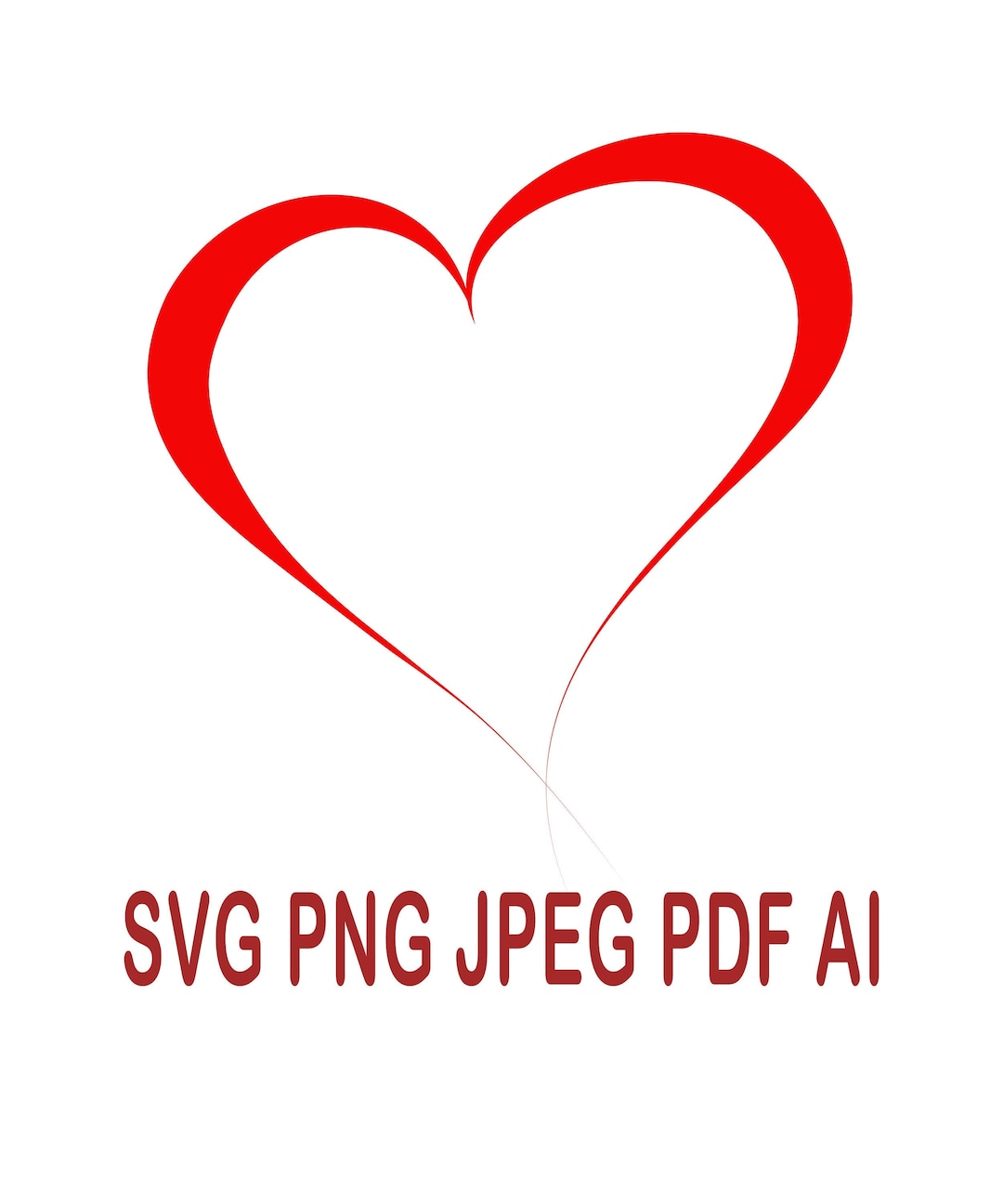 Red Love Sticker ZIP File - Etsy