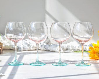 Mezclada Handblown Crystal Balloon Glass Set - Etsy