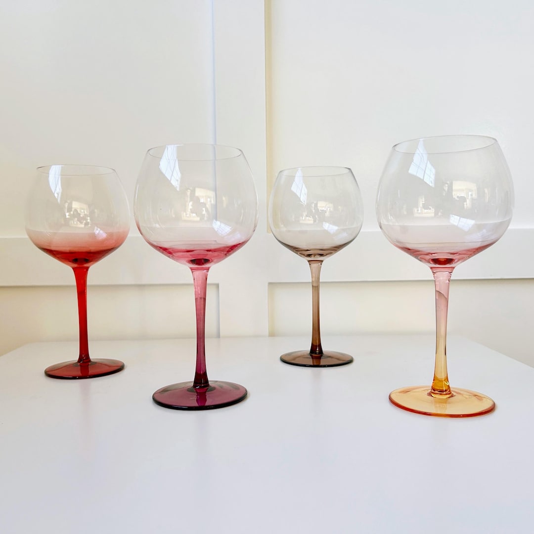 Autumn Handblown Crystal Balloon Glass Set - Etsy