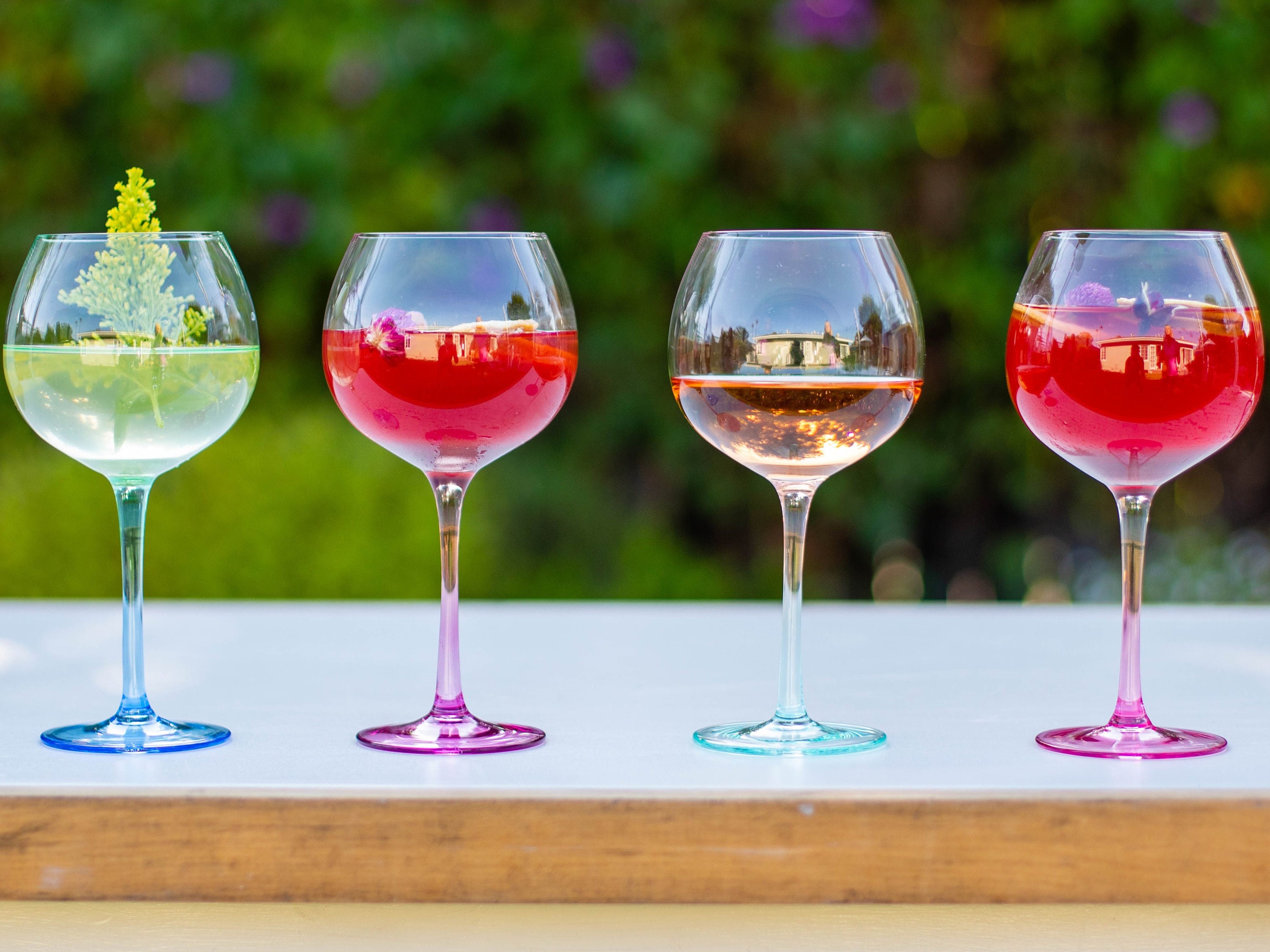 Mezclada Handblown Crystal Balloon Glass Set - Etsy