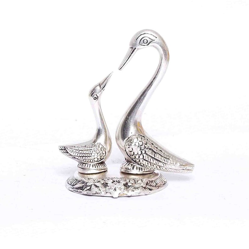 Metal Kissing Duck Pair Showpiece for Home Decor Feng Shui Gift Item 12 ...