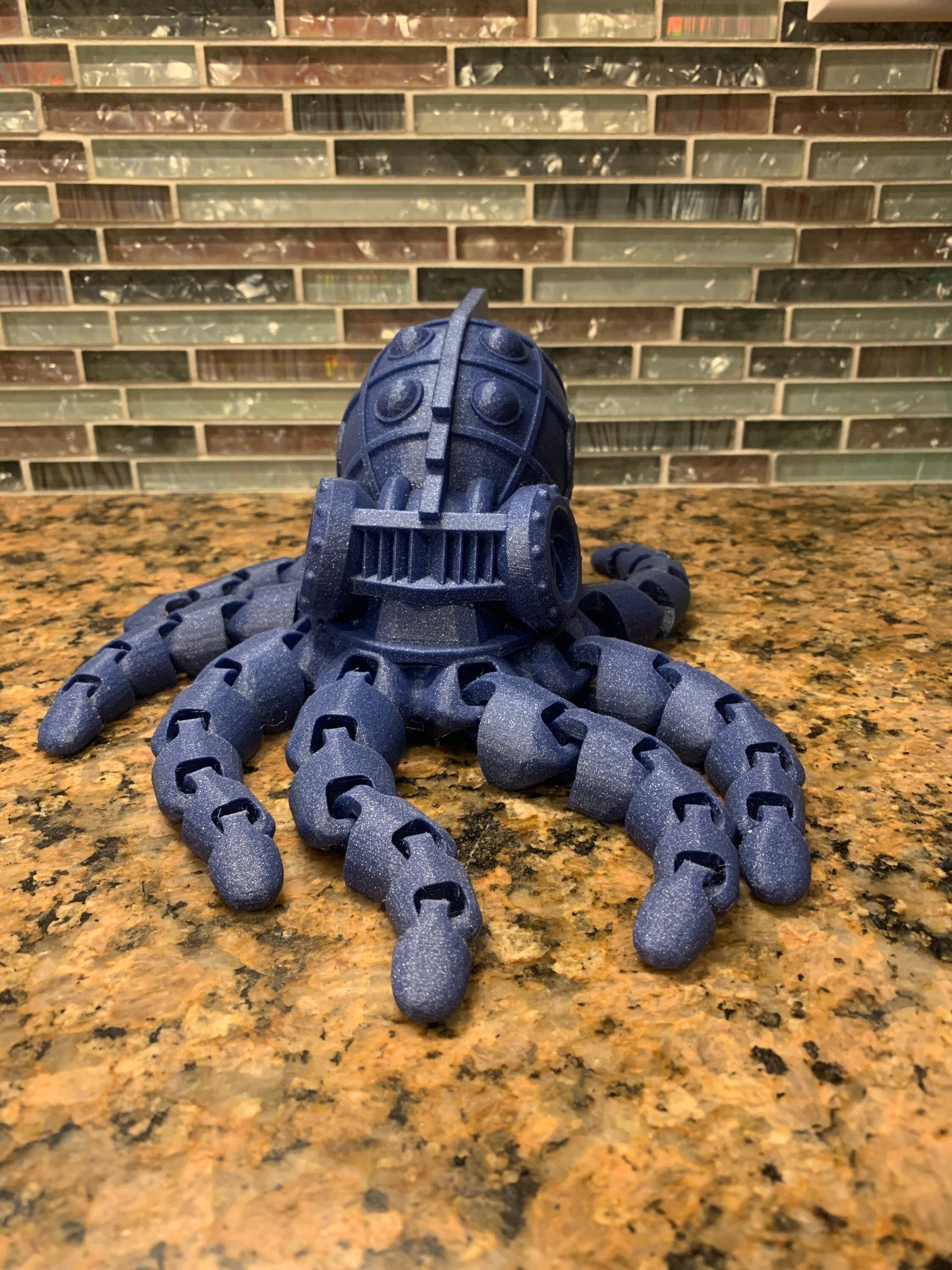 3D Printed Steampunk Octopus, 3D Printed, Custom Color, Articulate ...