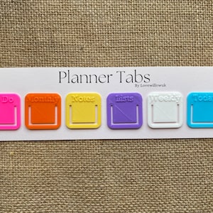 Colourful Planner Tabs, Page Markers, Index Tabs, Page Markers ...