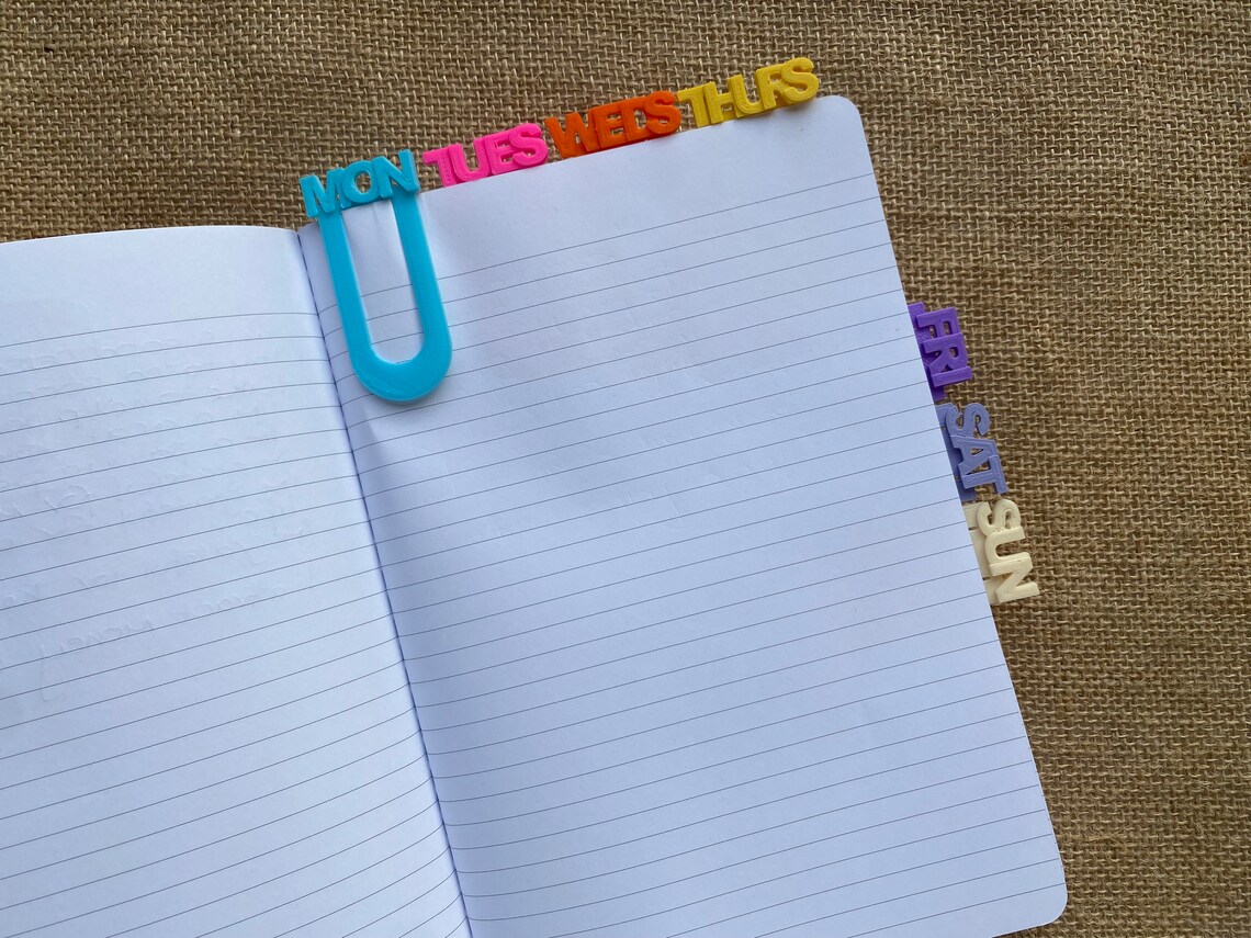 Page Markers,organisational Bookmarks,planner Accessories,weekly ...