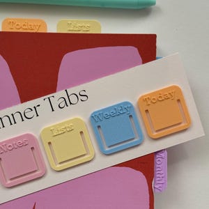 Pastel Planner Tabs, Page Markers, Index Tabs, Page Markers, Stationary ...