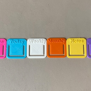 Colourful Planner Tabs, Page Markers, Index Tabs, Page Markers ...