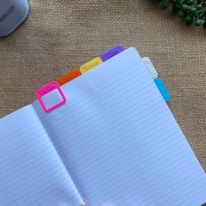 Colourful Planner Tabs, Page Markers, Index Tabs, Page Markers ...