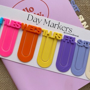 Page Markers,organisational Bookmarks,planner Accessories,weekly ...