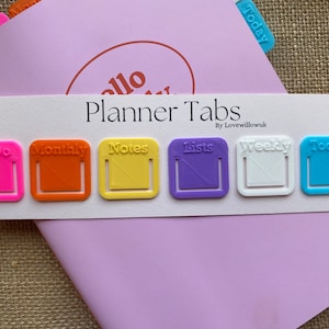Colourful Planner Tabs, Page Markers, Index Tabs, Page Markers ...