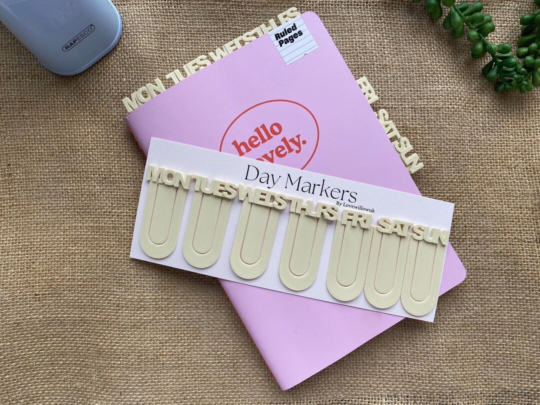 Cream Day Markers: Planner Bookmarks - Etsy