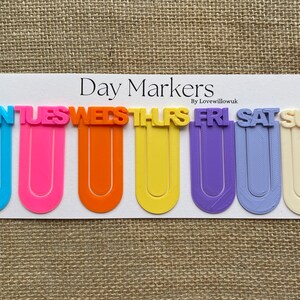 Page Markers,organisational Bookmarks,planner Accessories,weekly ...