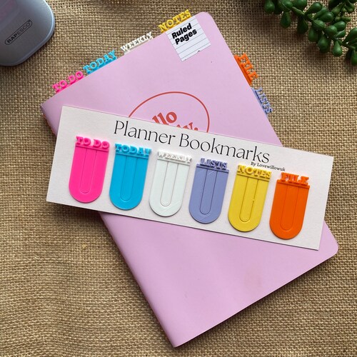 Planner Tabs Bookmarks Index Tabs Page Markers Stationary - Etsy