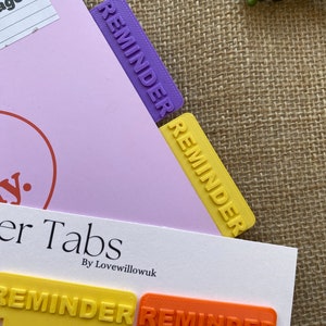 Reminder Tabs, Organise Work, School Work, Documents, Document Tracker ...