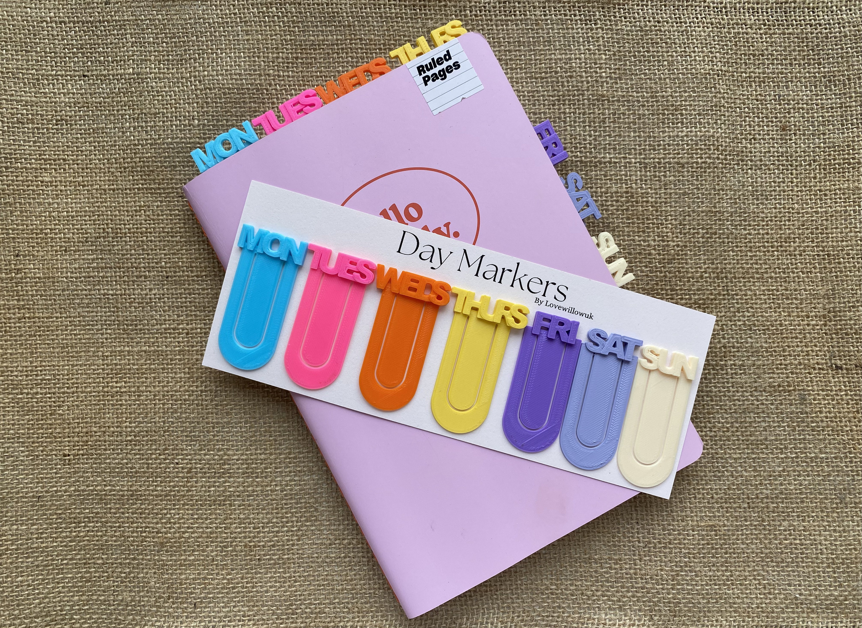 Page Markers,organisational Bookmarks,planner Accessories,weekly ...