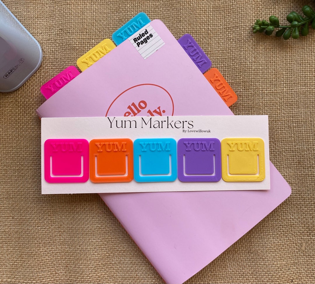 Yum Markers, Meal Markers, Recipe Markers, Recipe Book Markers, Recipe ...