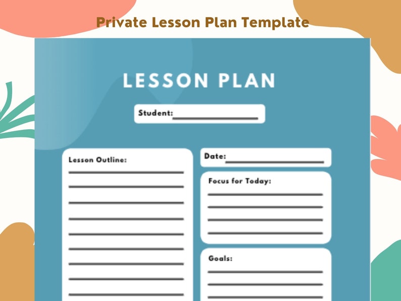 Private Music Lesson Planner - Etsy