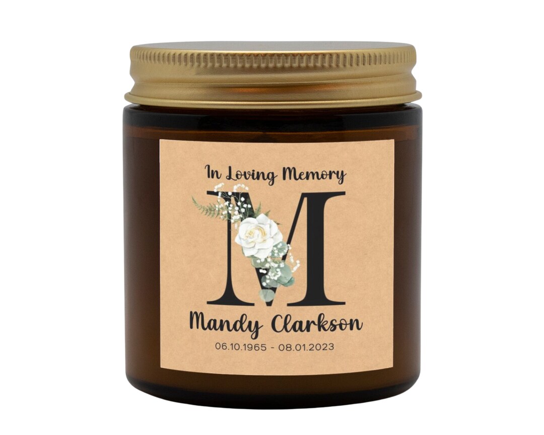 In Loving Memory Memorial Candle Custom Candle Funeral - Etsy