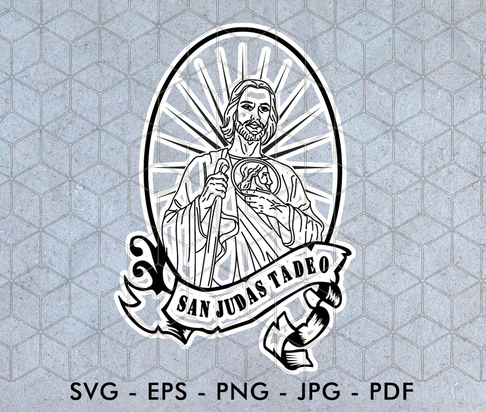 San Judas Tadeo Digital, Saint Judas Thaddeus Svg, Prayer Svg, Religion ...