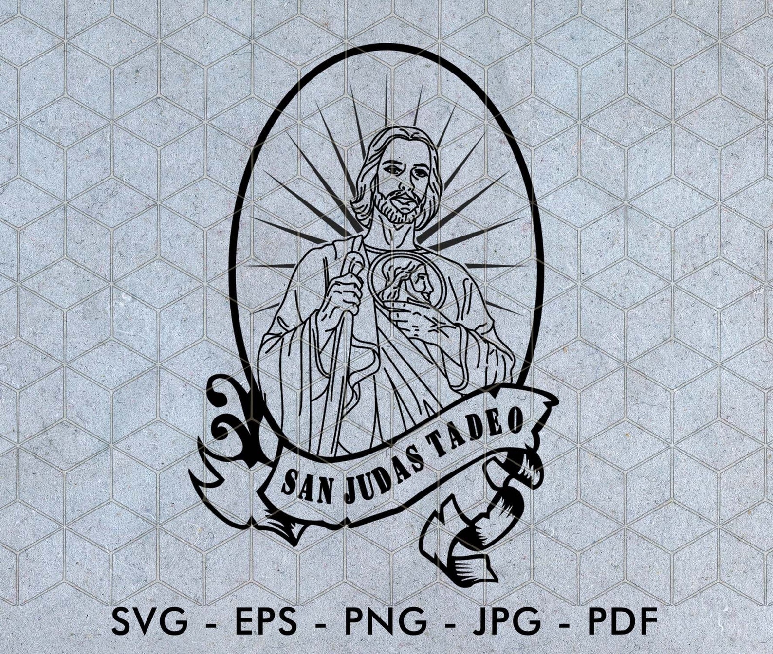San Judas Tadeo Digital, Saint Judas Thaddeus Svg, Prayer Svg, Religion ...