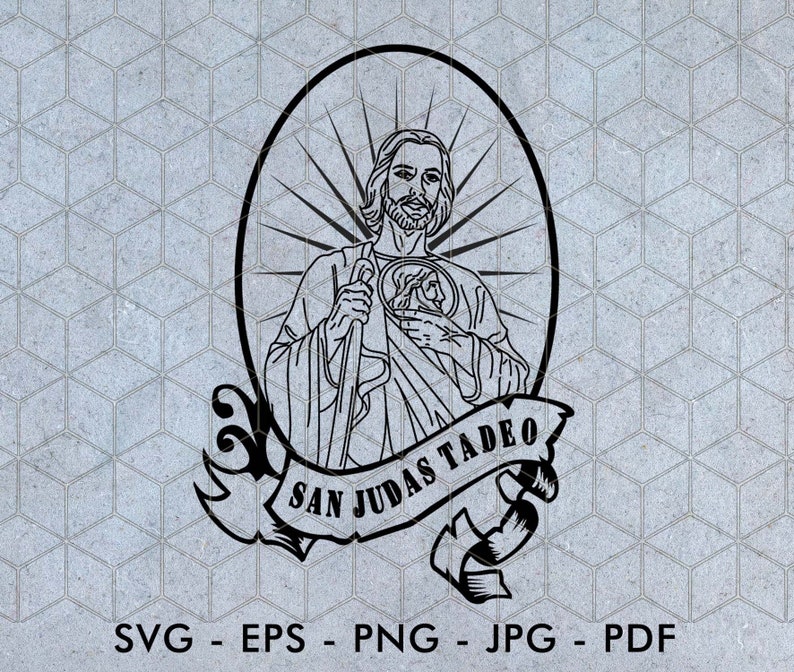 San judas tadeo digital, san judas tadeo svg, oración svg, religión svg ...