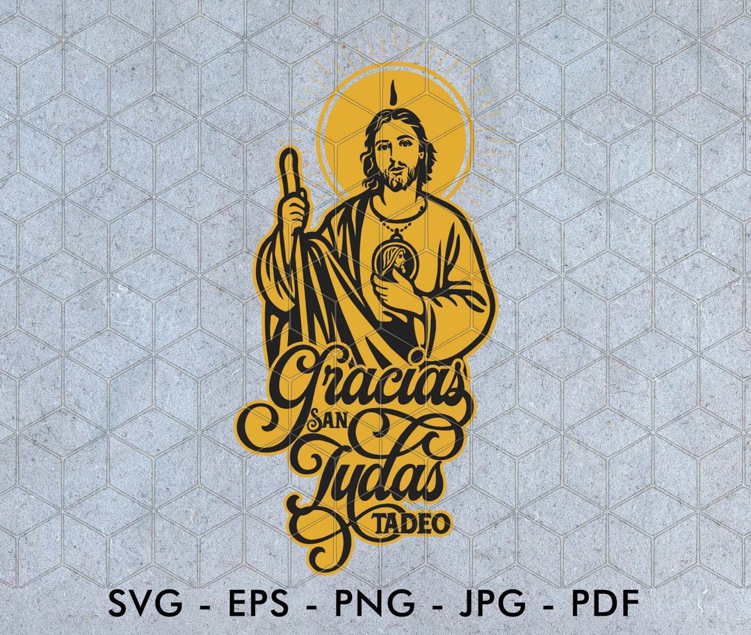 San judas tadeo svg, san judas tadeo digital, oración svg, religión svg, Cricut, silueta ...