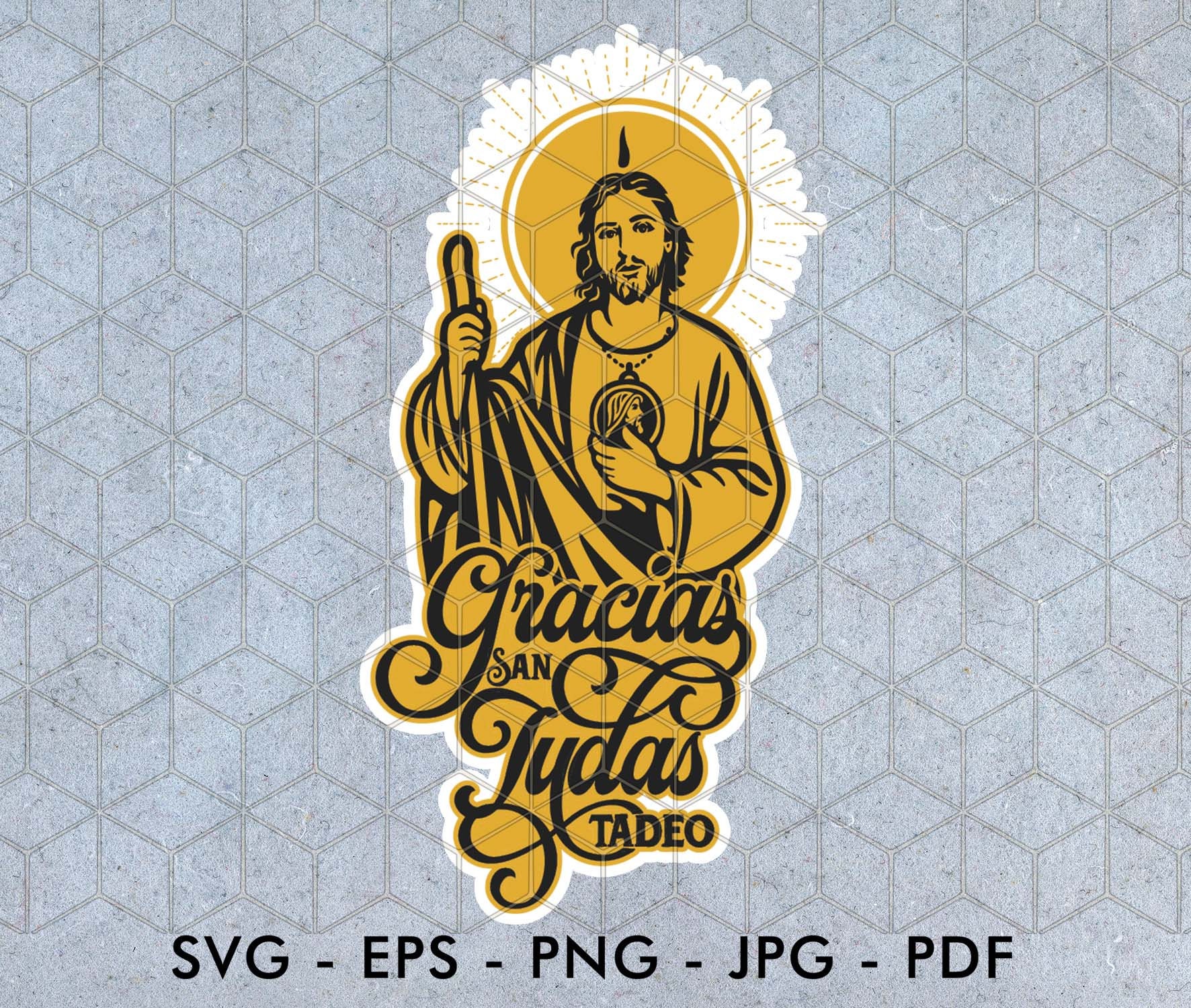 San judas tadeo svg, san judas tadeo digital, oración svg, religión svg, Cricut, silueta ...