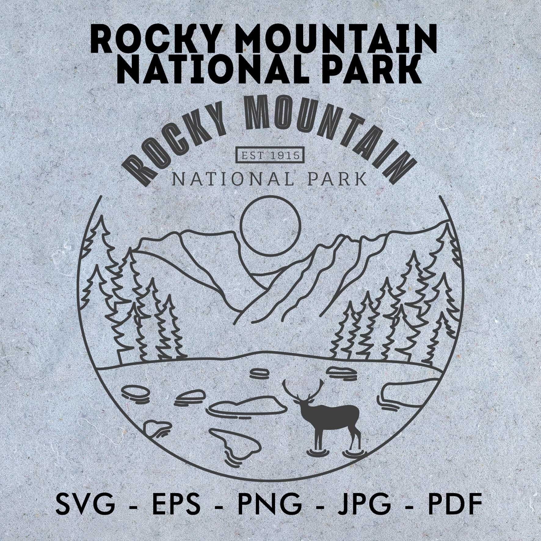 Rocky Mountain National Park Est. 1915. Explore Digital Download for ...