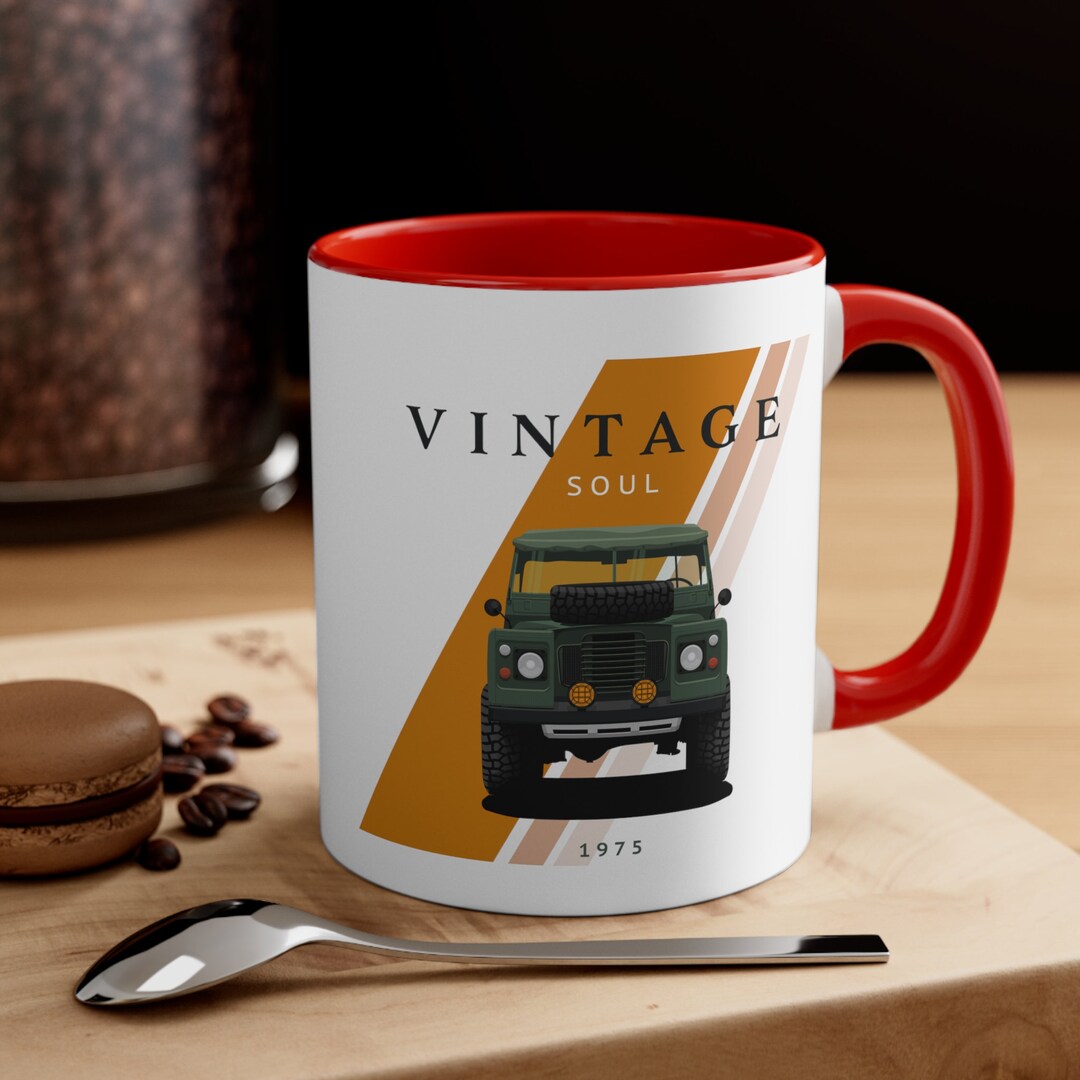 Land Rover Defender Enthusiast Mug Vintage 4x4 Coffee Cup Classic Car ...