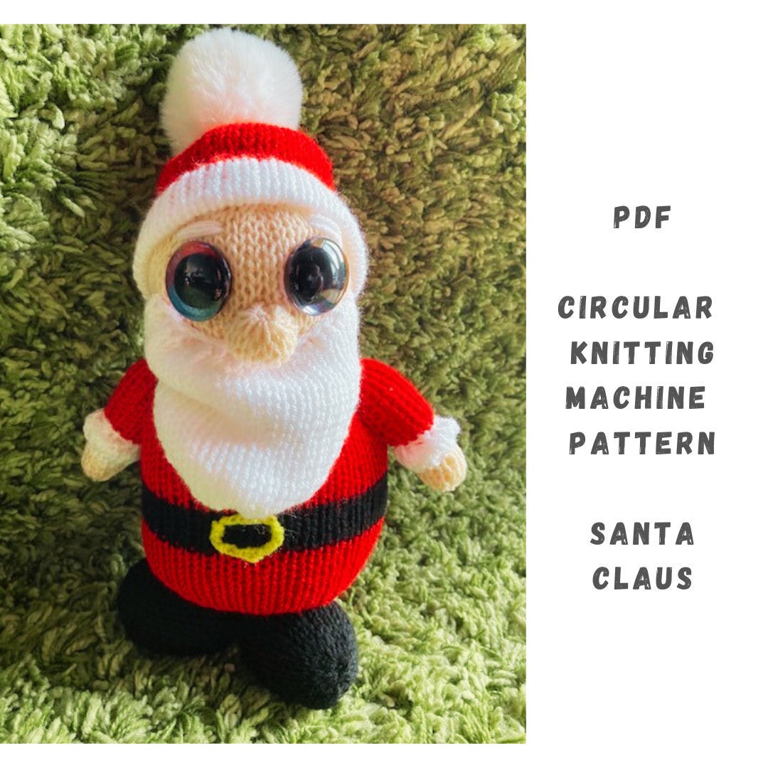 Santa Claus Circular Knitting Machine Pattern - Father Christmas ...