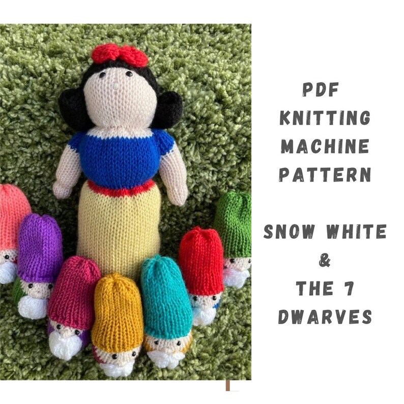 Snow White and the 7 Dwarves Knitting Machine Pattern - Etsy