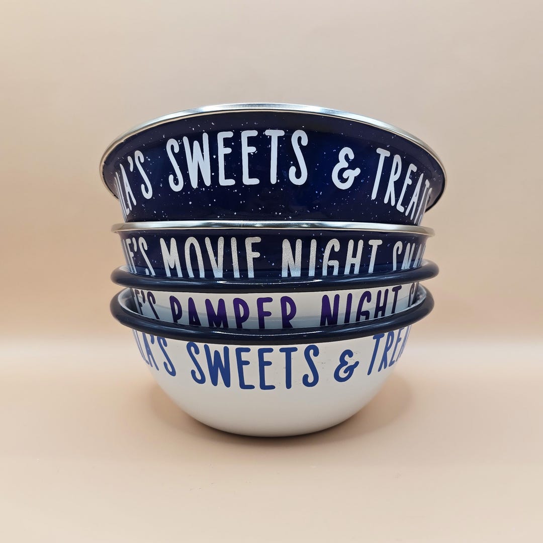 Personalised Metal Snack Bowl / Sofa Snack Bowl / Gaming Snacks / Sweet ...
