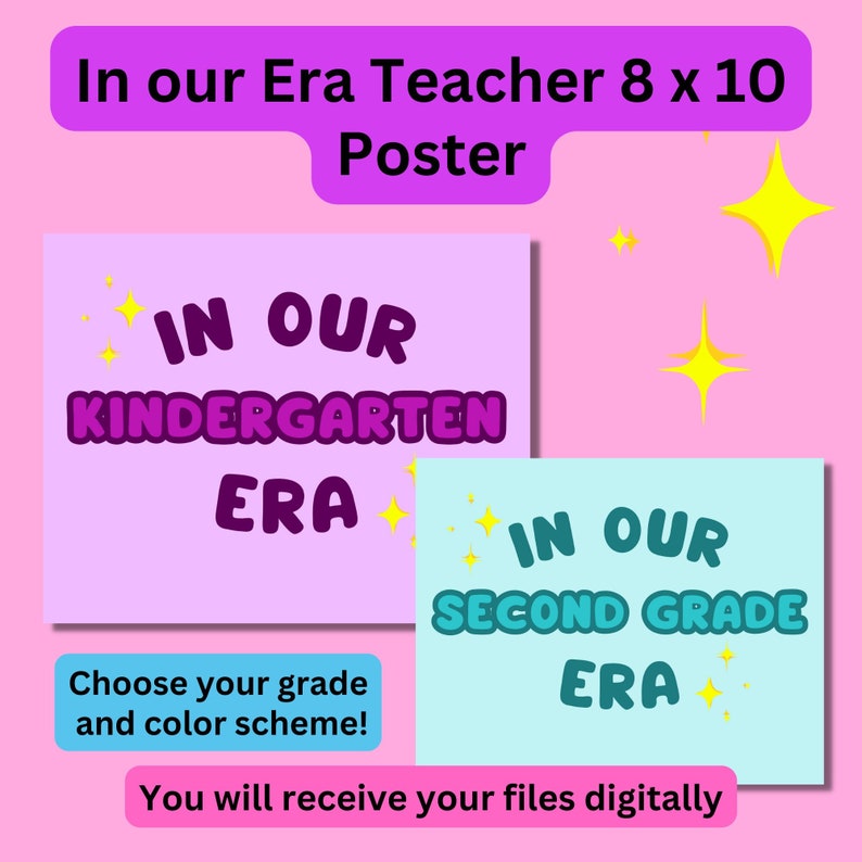 In Our Era Taylor Swift Teacher Wall Art Printable Poster Kindergarten ...