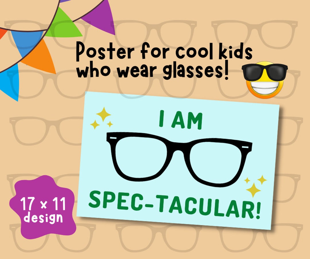 Poster for Kids With Glasses 17 X 11 Instant Digital File - Etsy