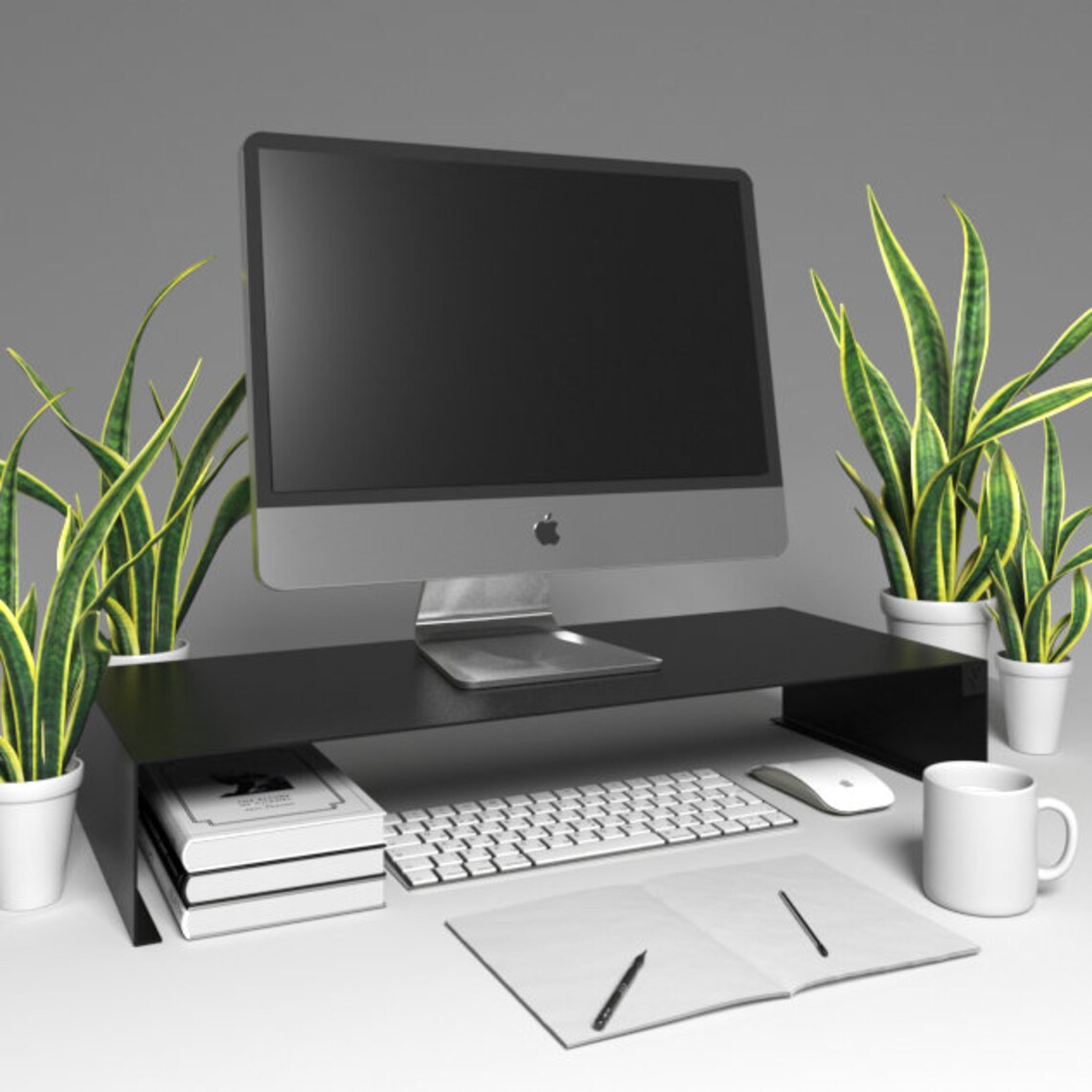 Modern Elegant Steel Monitor Stand for Computer Desk - Etsy