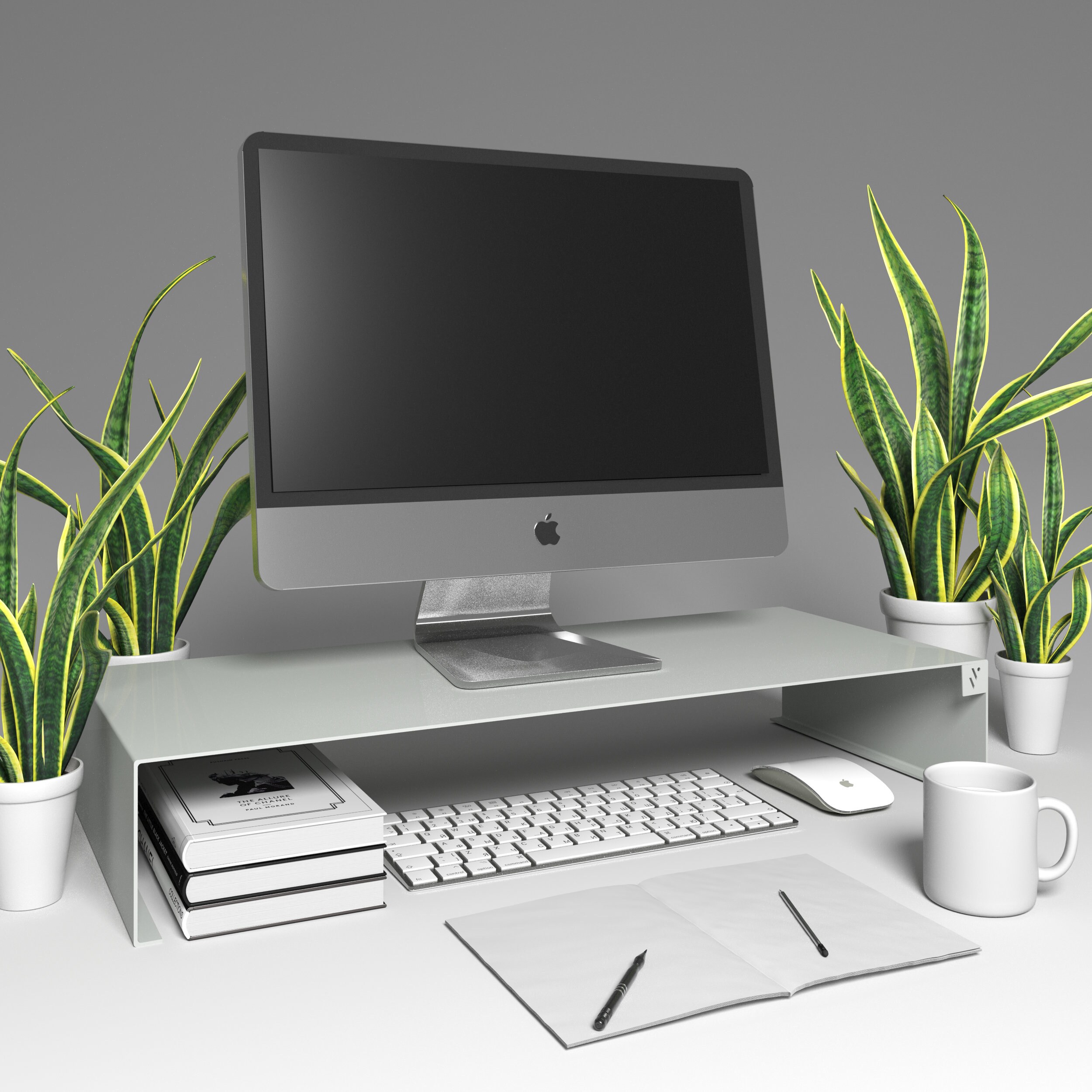 Modern Elegant Steel Monitor Stand for Computer Desk - Etsy