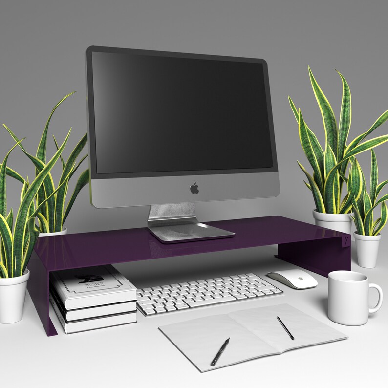 Modern Elegant Steel Monitor Stand for Computer Desk - Etsy