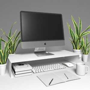 Modern Elegant Steel Monitor Stand for Computer Desk - Etsy