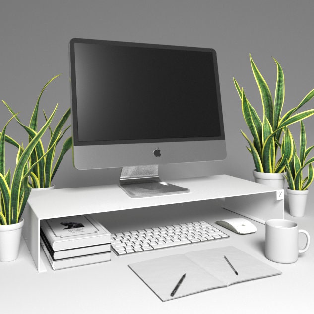 Modern Elegant Steel Monitor Stand for Computer Desk - Etsy
