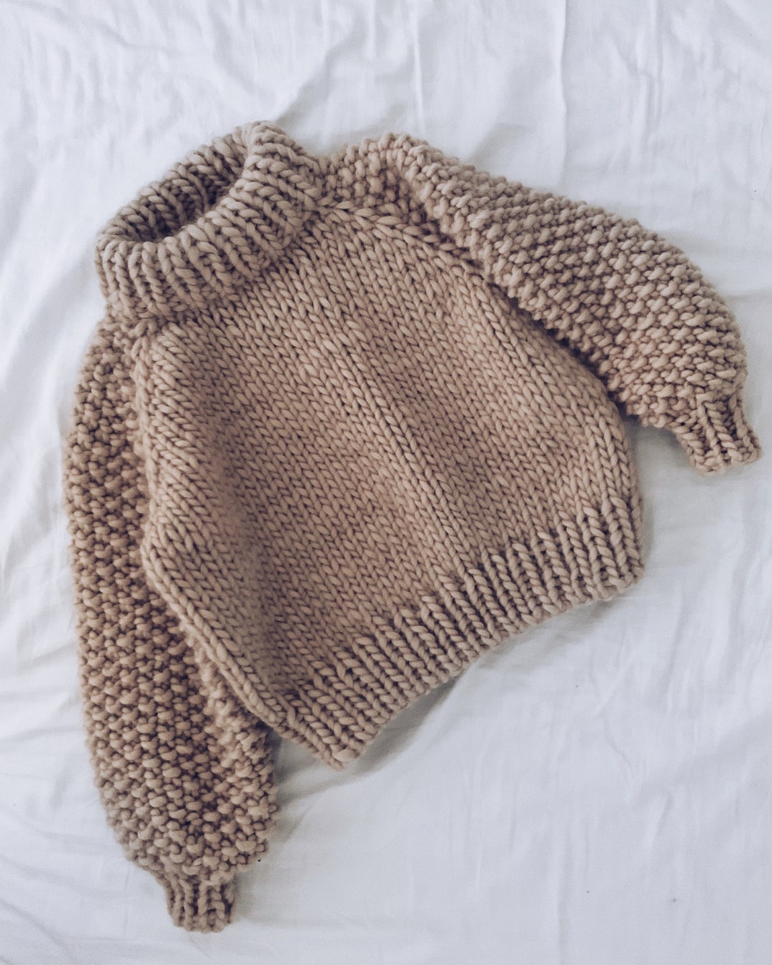 Chunky Cropped Jumper Knitting Pattern - Etsy